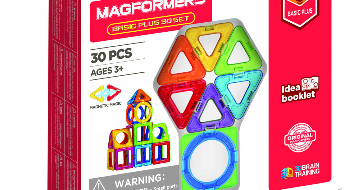 Set magnetic de construit- Magformers Basic 30 piese magnetice